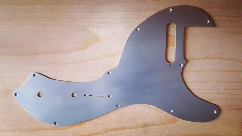 Telecaster Custom Shaped Pickguard , Black, Gold or Silver Anodised ...