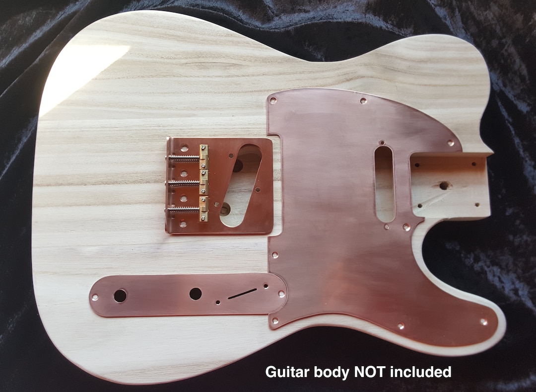 Solid Copper Telecaster Pickguard, Control Plate and Vintage Three ...