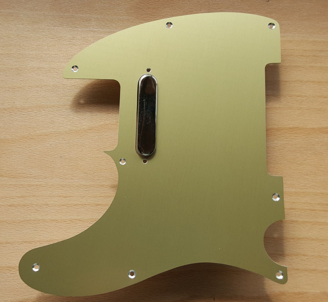 Left Handed Telecaster Aluminium Pickguard Anodised Gold Aluminium for ...