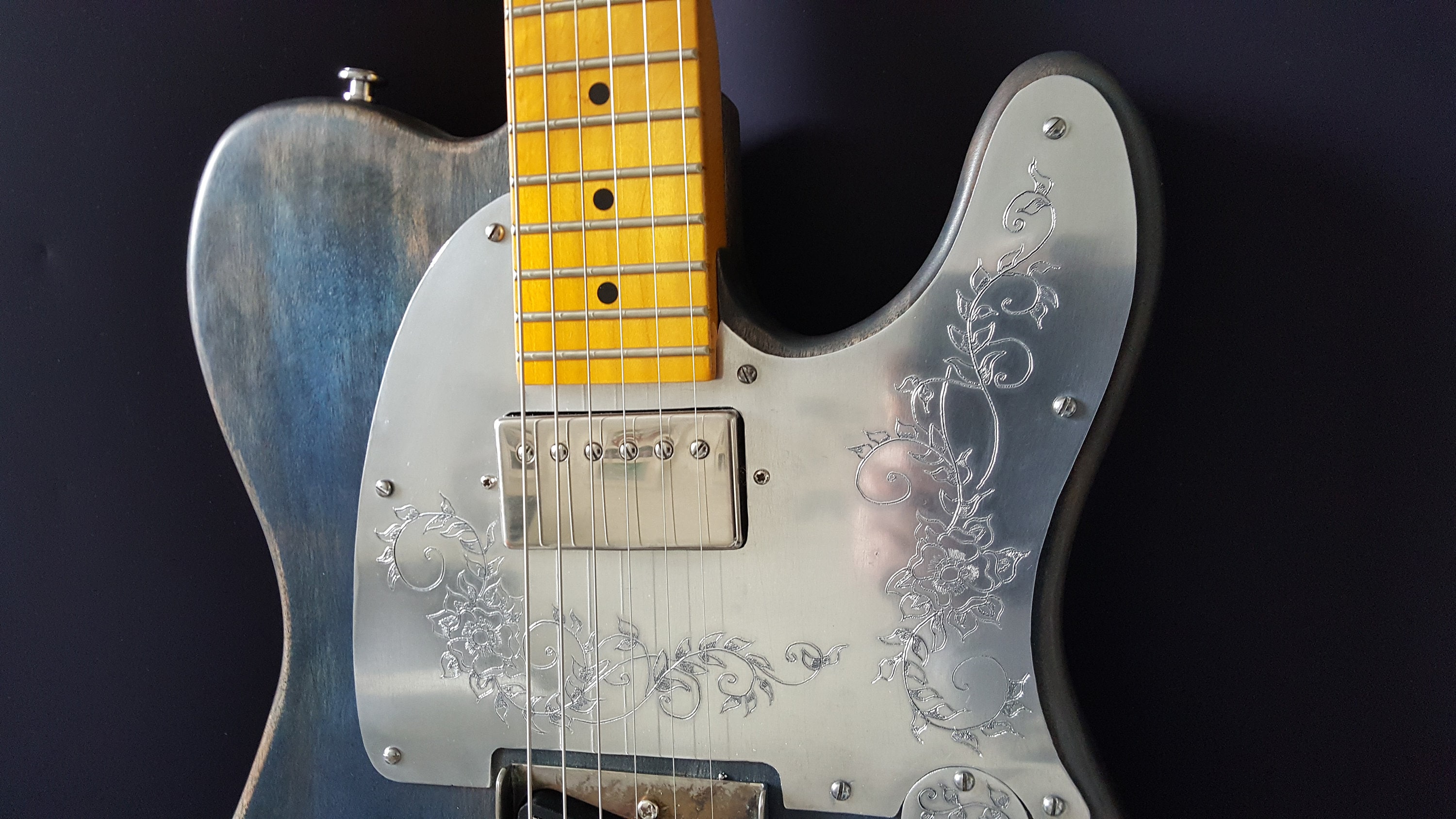 Telecaster Engraved Aluminium Pickguard Hand Formed and Hand - Etsy