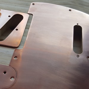 Solid Copper Telecaster Pickguard, Control Plate and Vintage Three ...