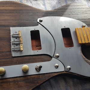 Custom Made Aluminium Telecaster Bridge, Pickguard and Control Plate ...