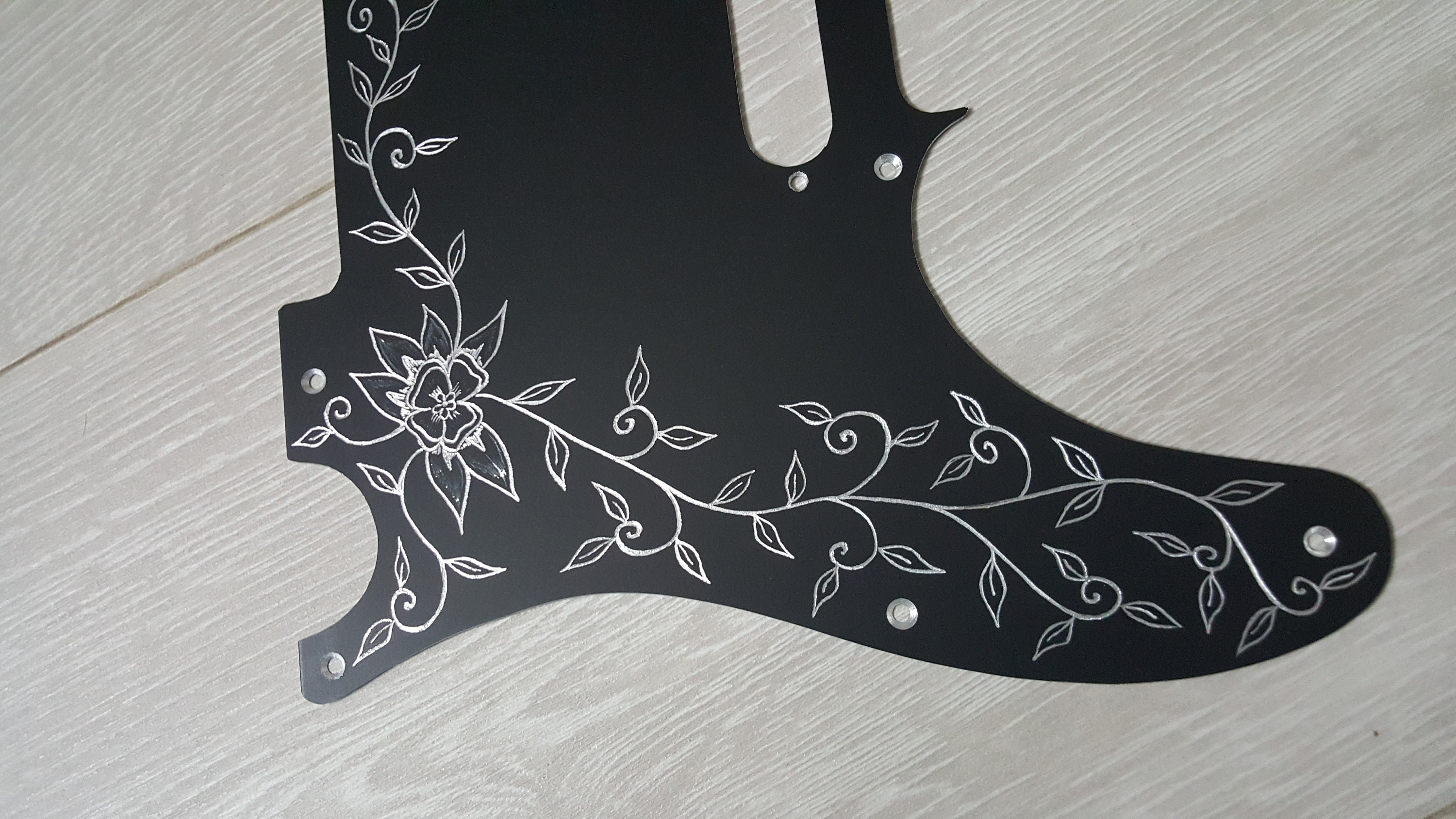 Telecaster Engraved Aluminium Pickguard Hand Formed and Hand - Etsy
