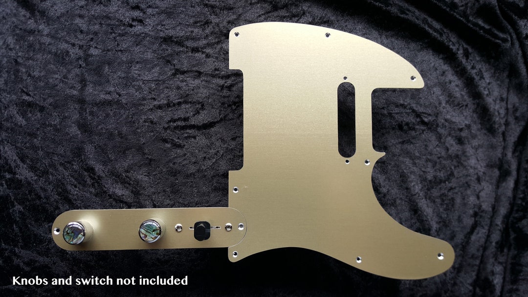 Telecaster Gold Anodised Aluminium Pickguard, and Control Plate , Fits ...