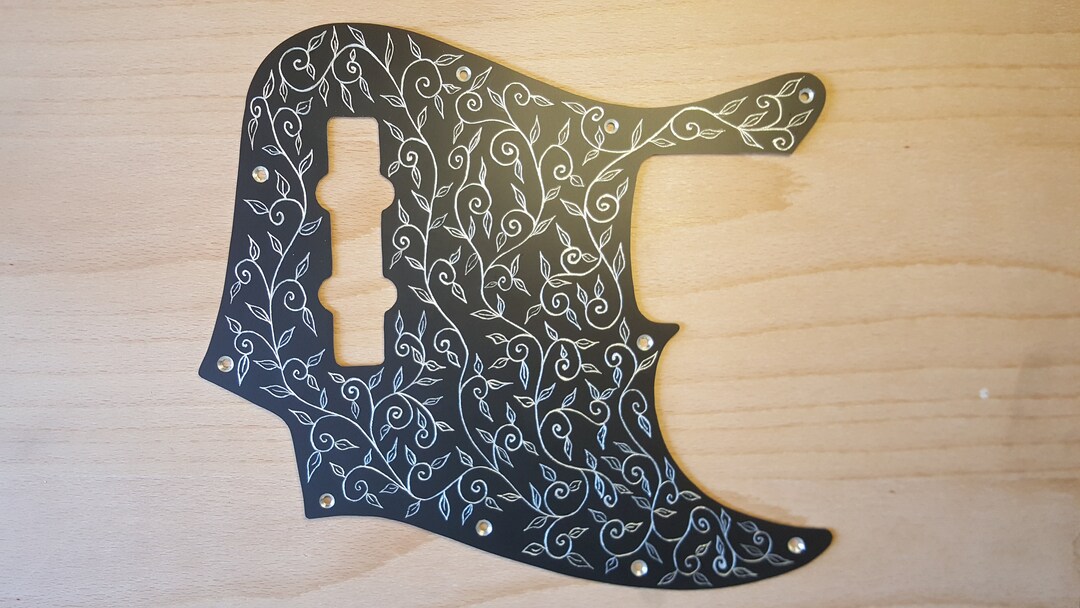 Engraved Jazz Bass Pickguard, Hand Engraved, Hand Made to Fit FENDER ...