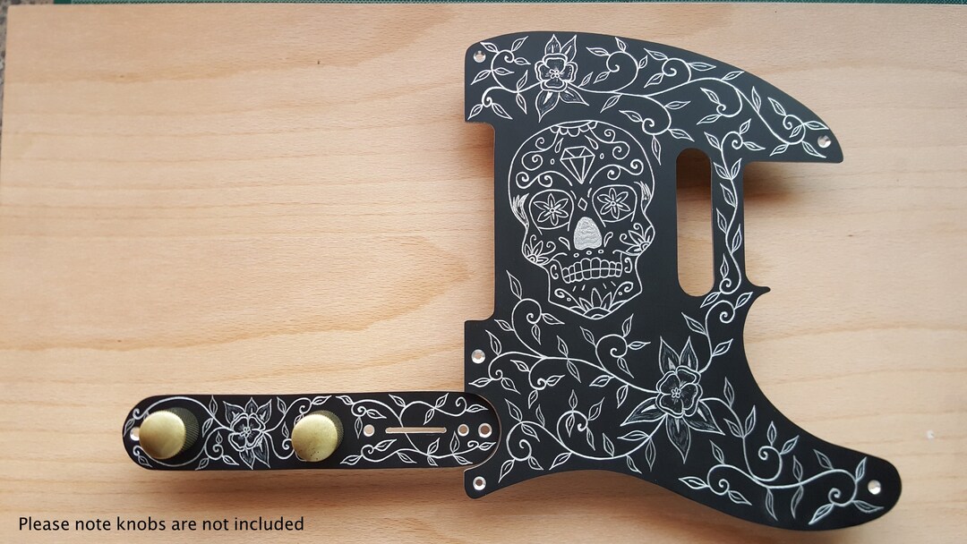 Engraved Telecaster Pickguard Control Plate Set | Hand Engraved ...