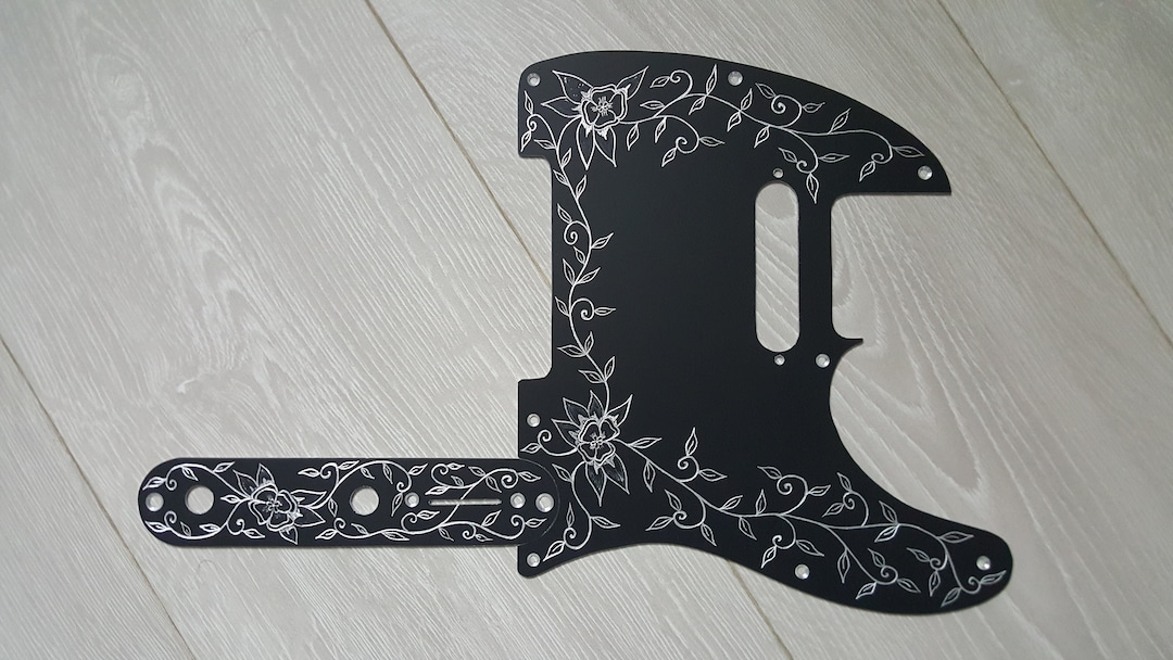 Telecaster Engraved Pickguard and Control Plate Hand Engraved Hand Made ...