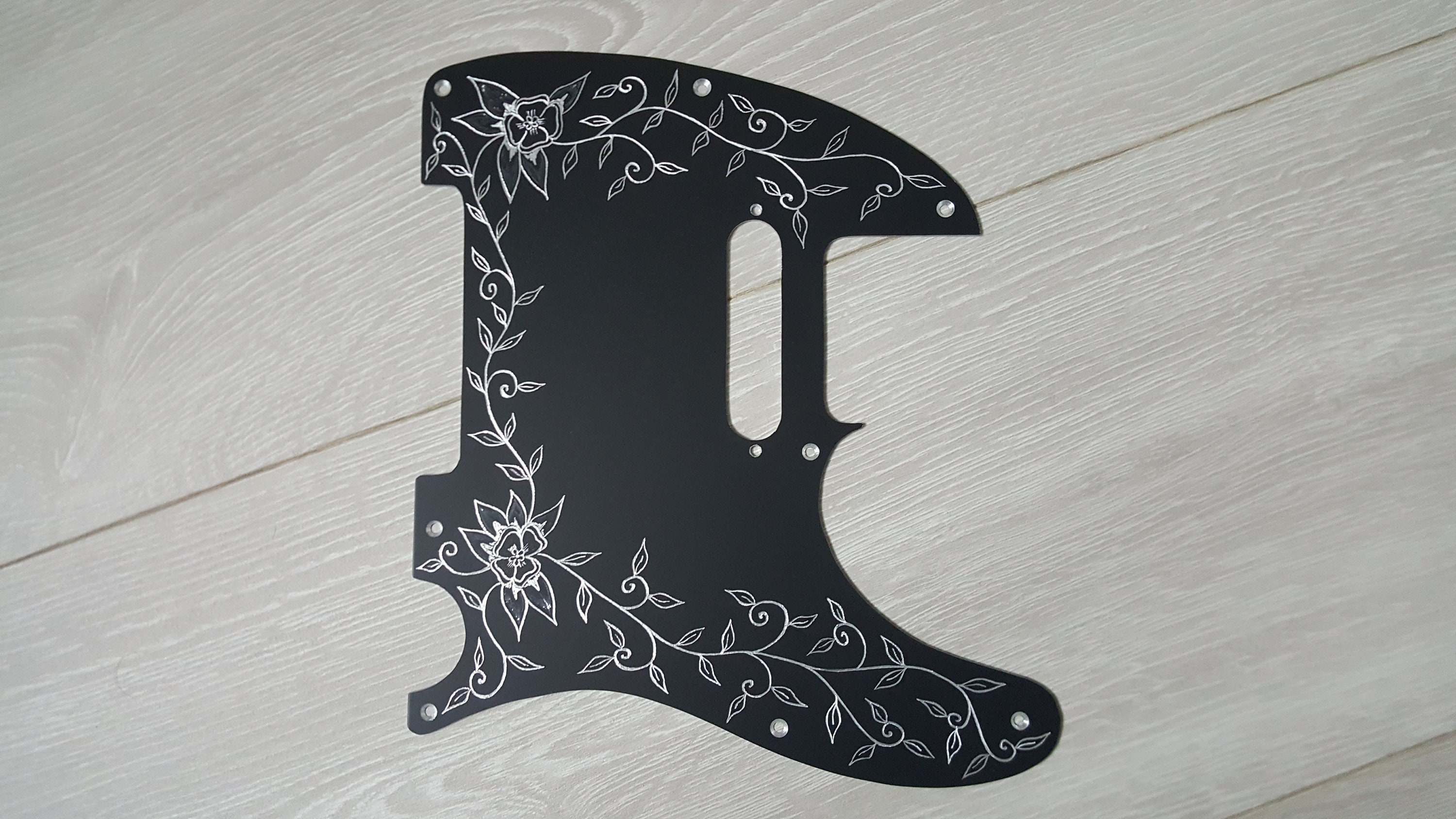 Telecaster Engraved Aluminium Pickguard Hand Formed and Hand - Etsy
