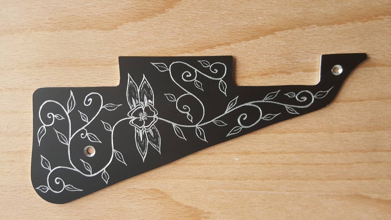 Les Paul Aluminium Pickguard Hand Engraved in Black Anodised - Etsy