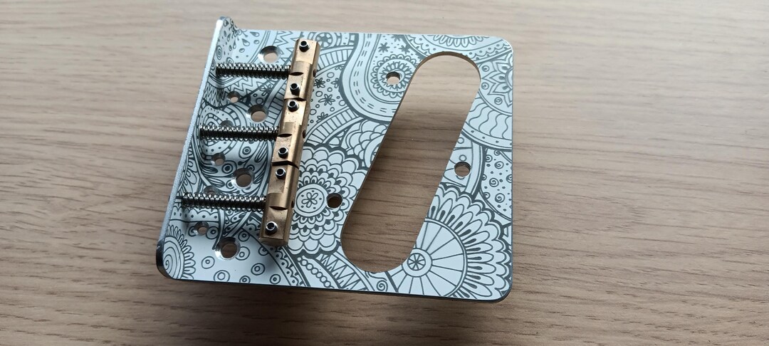 White Bridge for Telecaster Style Guitars, Totally Handmade From 2mm ...