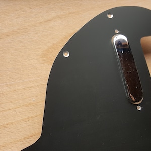 Telecaster Custom Shaped Pickguard , Black, Gold or Silver Anodised ...