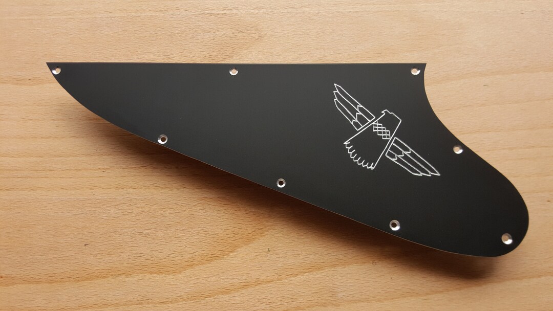 Hand Engraved Thunderbird Pickguard - Hand Formed Plain Aluminium ...