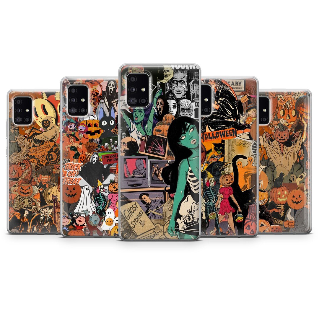 Spooky Horror Movie Phone Case Halloween Cover for Samsung S24, S23 ...