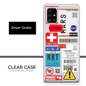 Stickers Case Transparent Label Collage for Samsung S25 Ultra, S24 FE ...