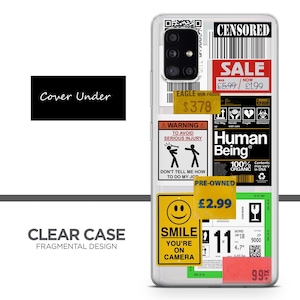 Stickers Case Transparent Label Collage for Samsung S25 Ultra, S24 FE ...
