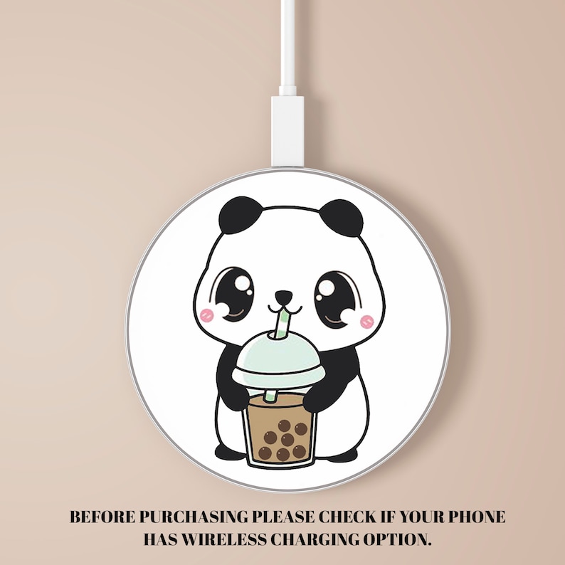 Cute Panda Wireless Charger Kawaii Charging Station for Iphone | Etsy