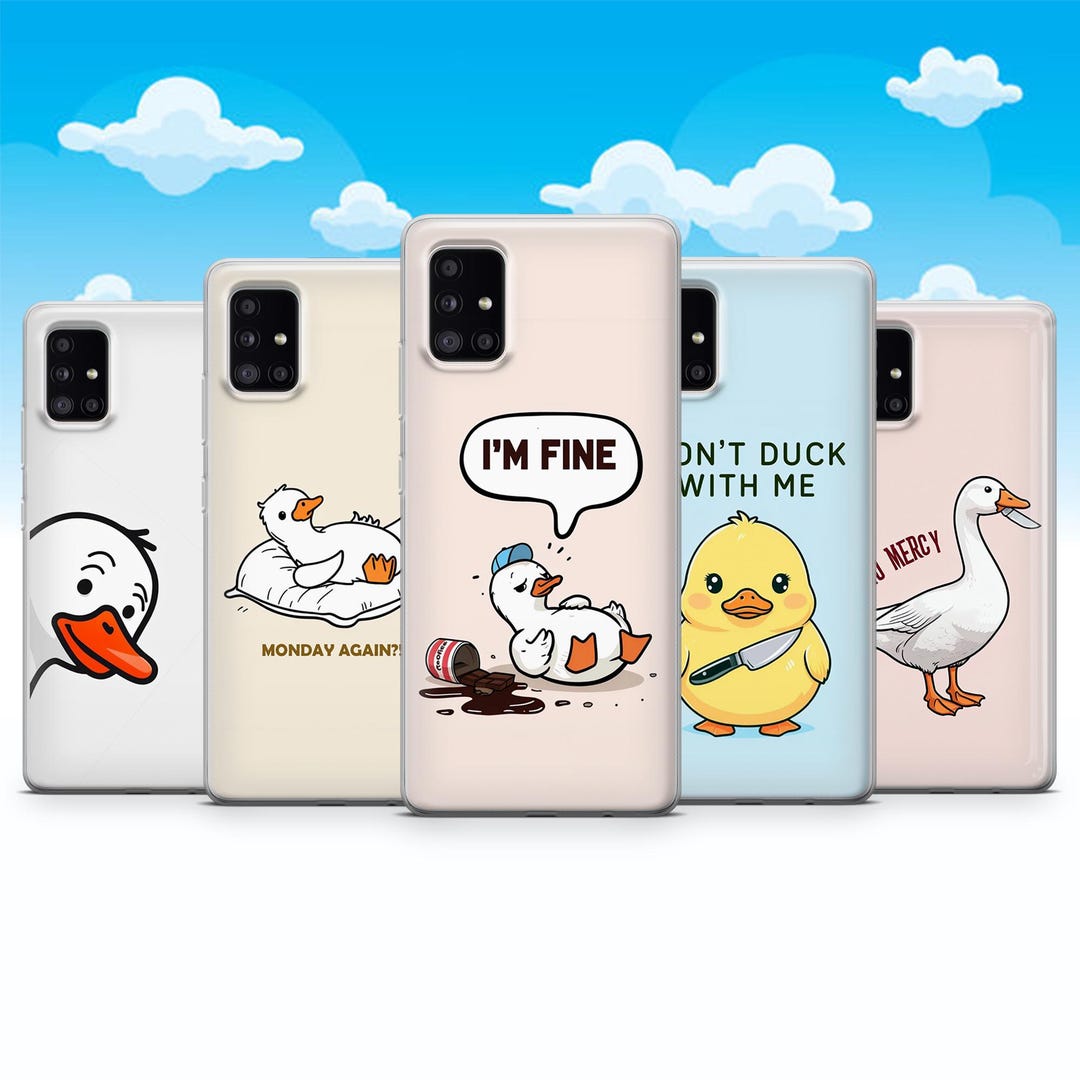 Funny Duck Case Fit Samsung S25 Ultra, S24 FE, Samsung S23, S22, Galaxy ...