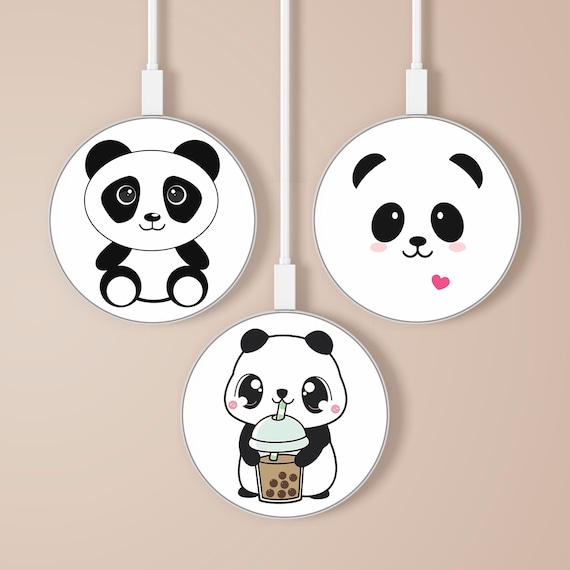 Cute Panda Wireless Charger Kawaii Charging Station for Iphone | Etsy