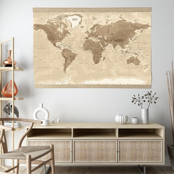 Extra Large Vintage Map - Etsy