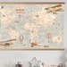 World Map Tapestry, Nursery Printed Cotton Fabric Tapestry / Kid's Room ...
