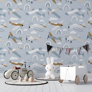 Vintage Plane Wallpaper Airplane Removable Peel and Stick - Etsy