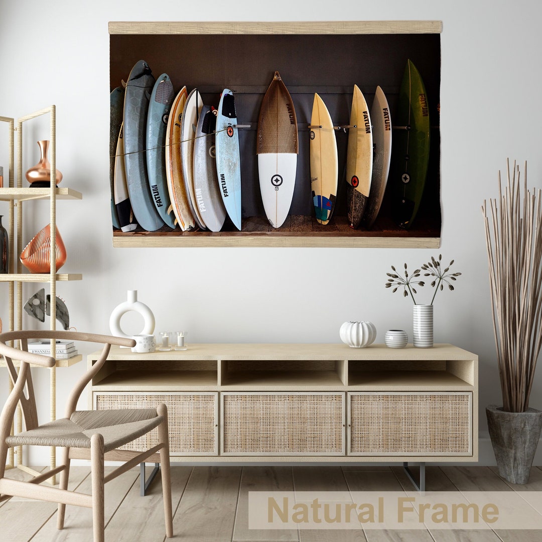 Surfing Original Wall Decor Big Wave Pictures Surfing Board Art Print ...