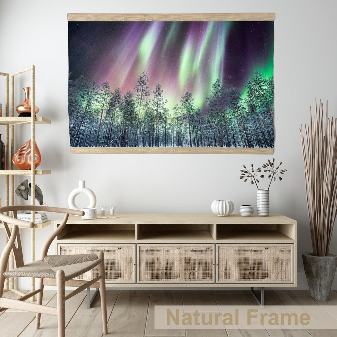 Northern Lights Photo Print Night Sky Landscape Wall Hanging Sky ...