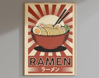 Ramen Vintage Poster - Etsy