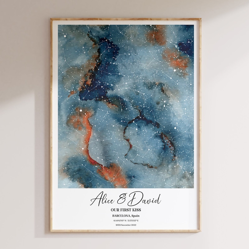 Sky on Date With Frame - Etsy UK