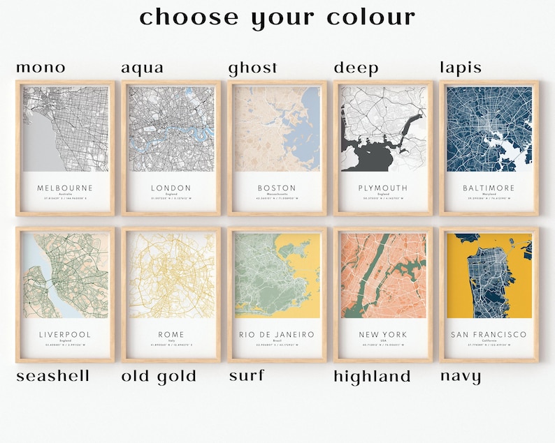 Custom Map Prints Any Location With 3 for 2 Offer - City Print City Map ...