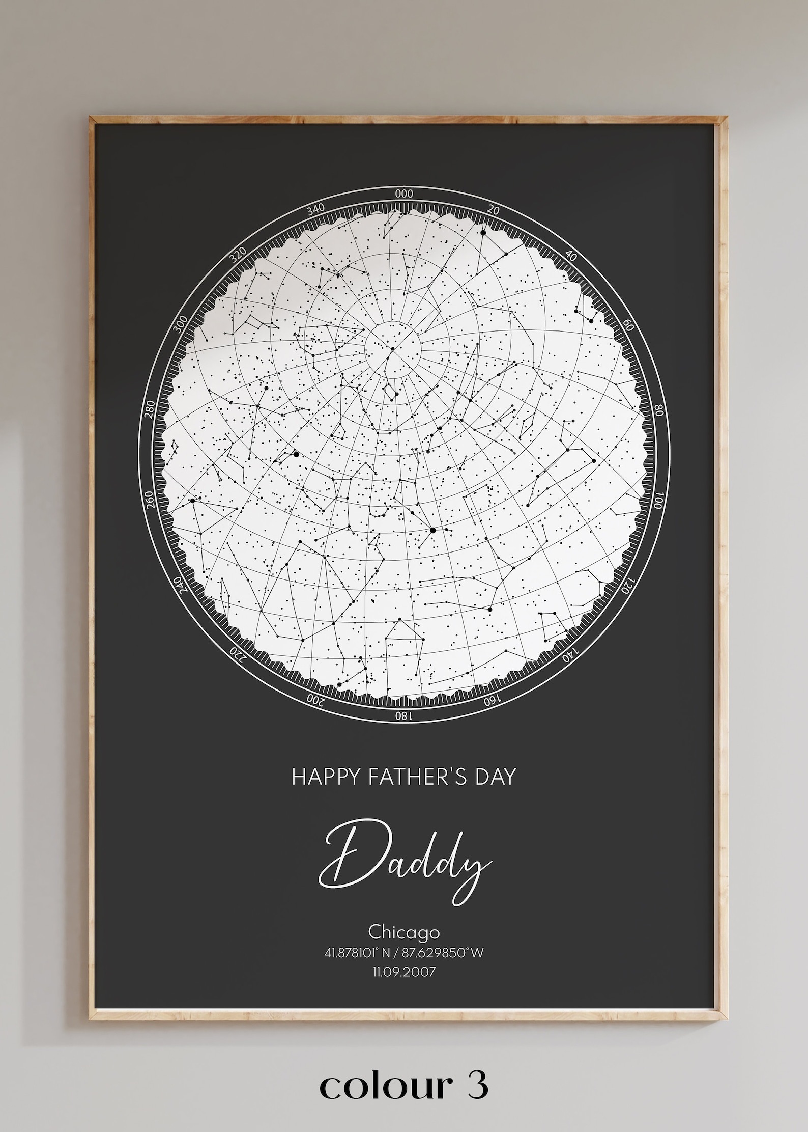 The Day You Became My Dad Custom Star Map Print, First Time Dad ...