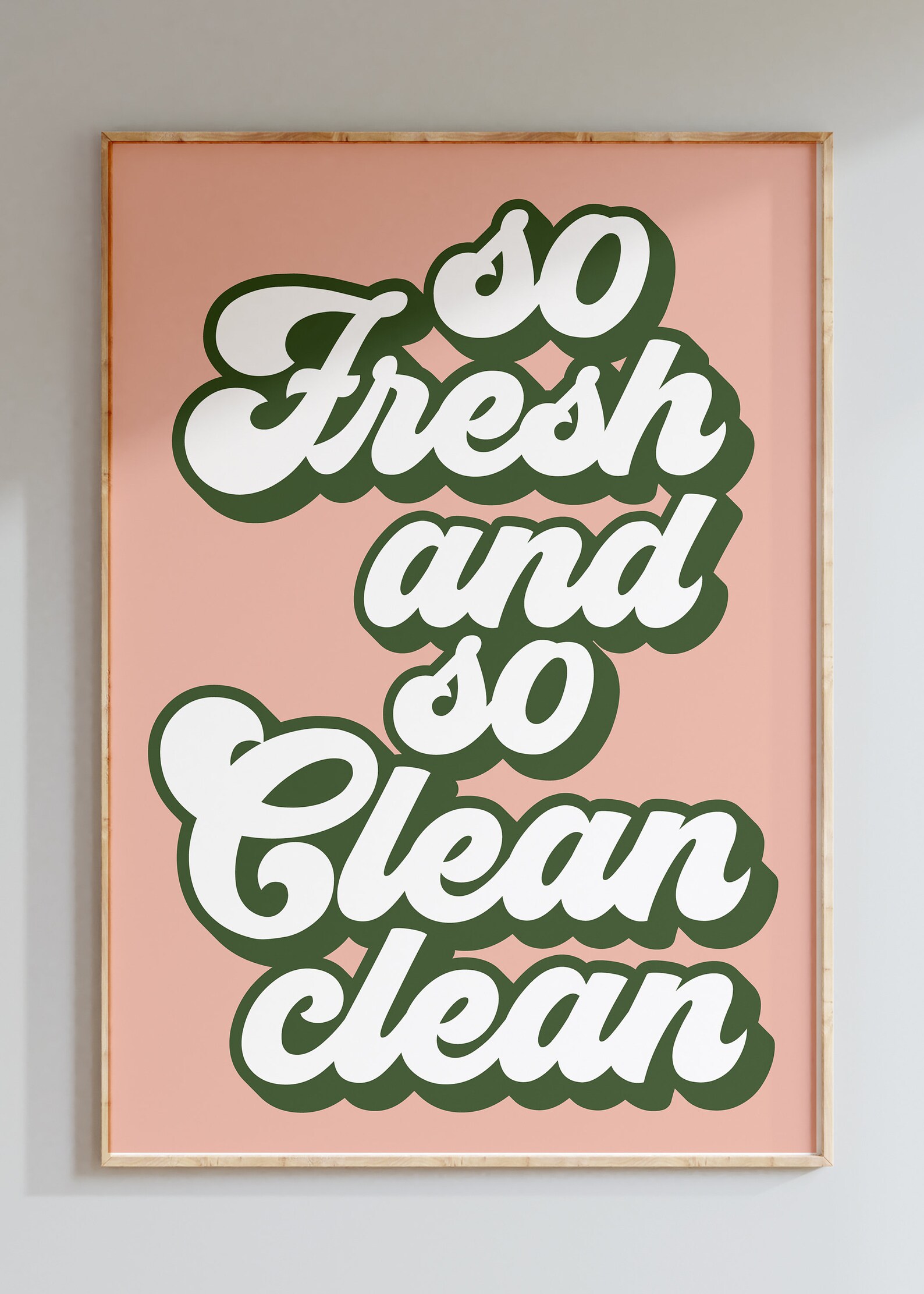 So Fresh and so Clean Clean, Retro Wall Art, 70s Art Print, Funky Wall ...