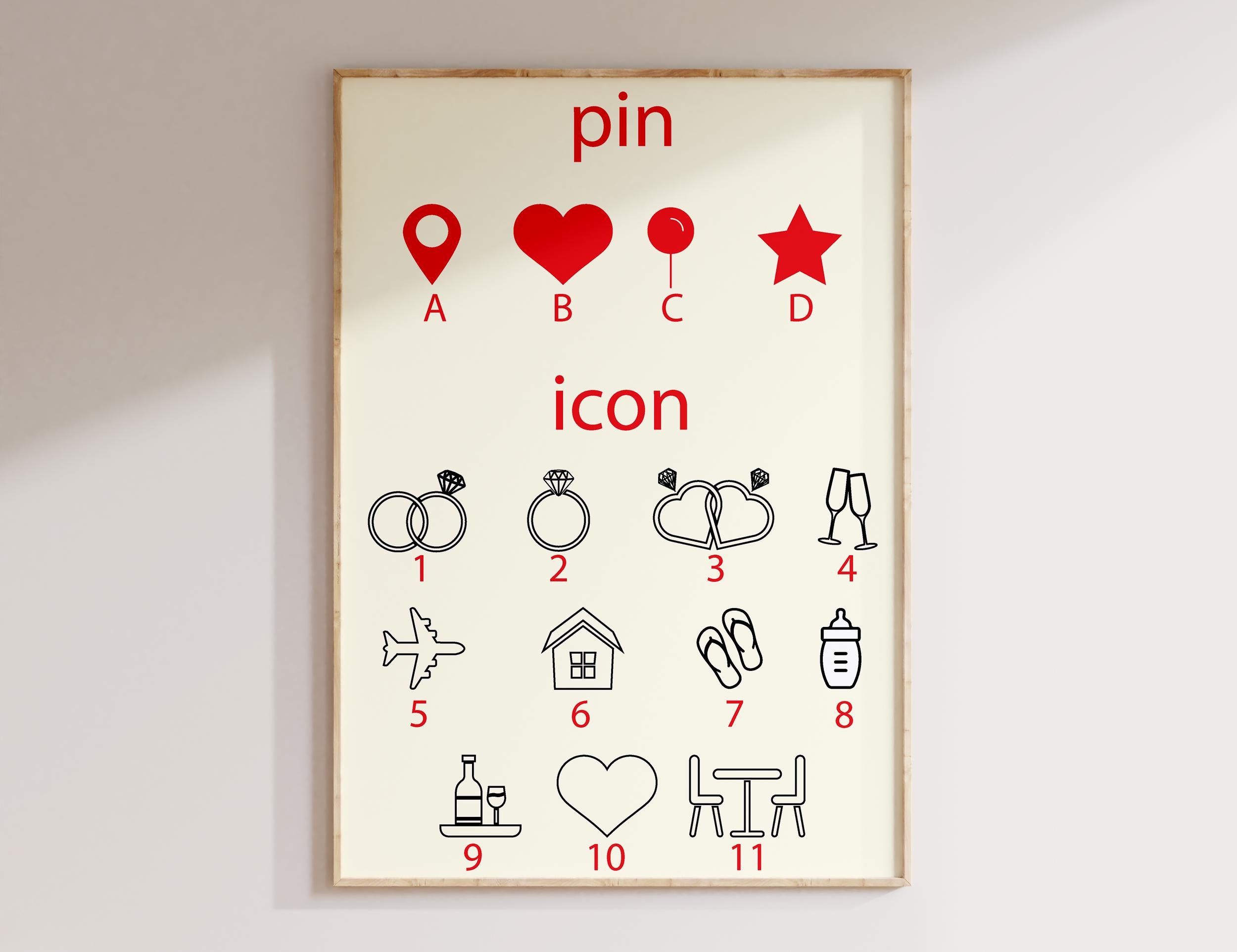 Custom Engagement Map Print – Personalized Engagement Gift for Couple ...