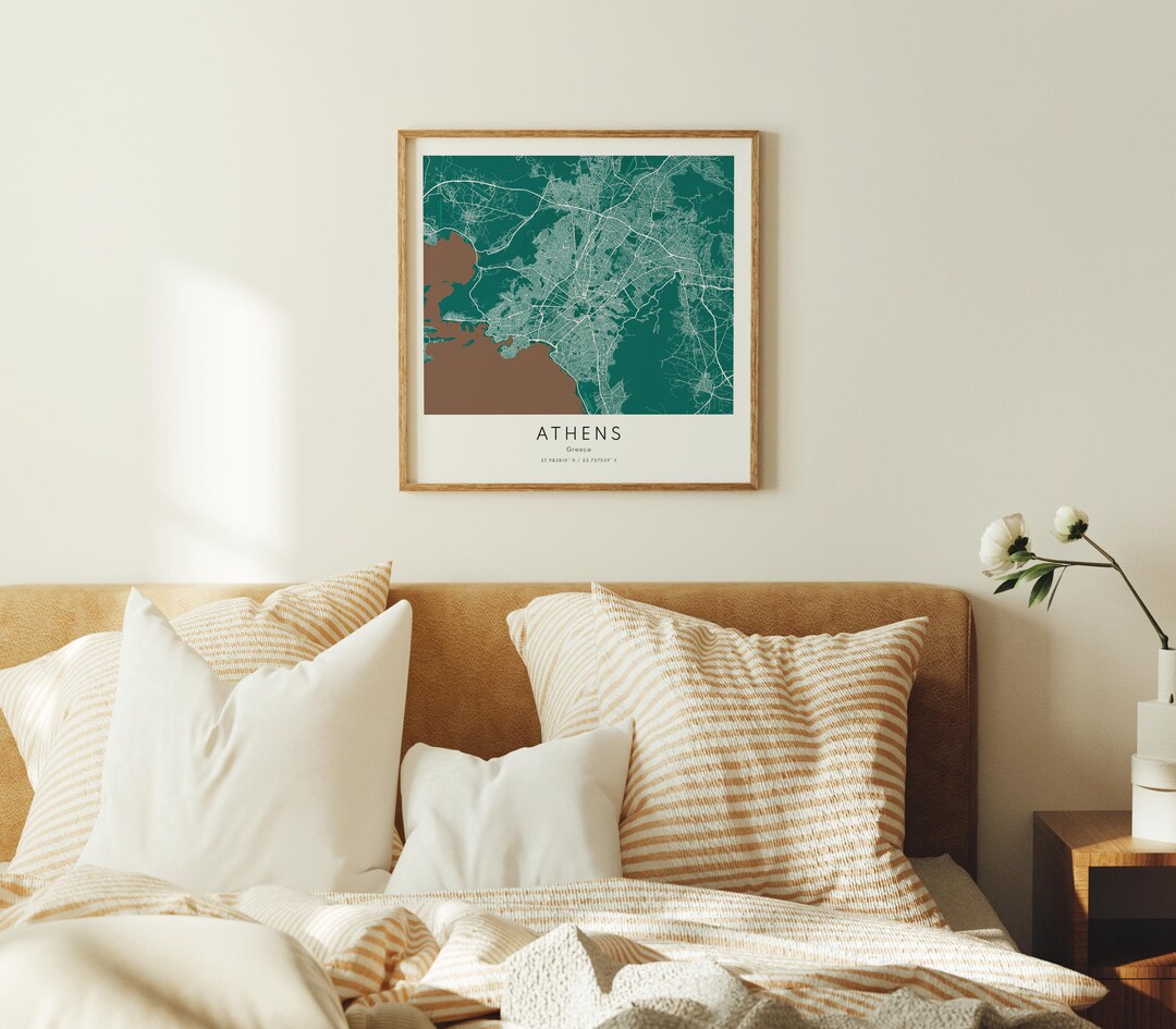Square City Map Prints: Personalised Travel Wall Art - Etsy