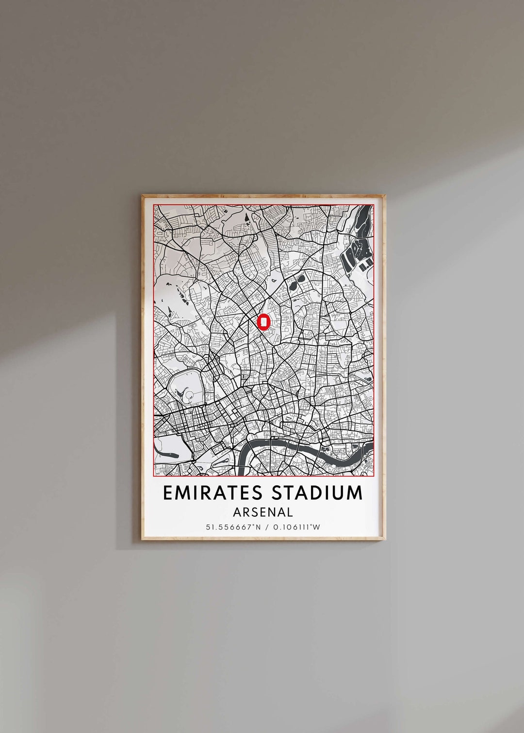 Arsenal FC Print, Emirates Stadium Print, Stadium Print, Any Team ...