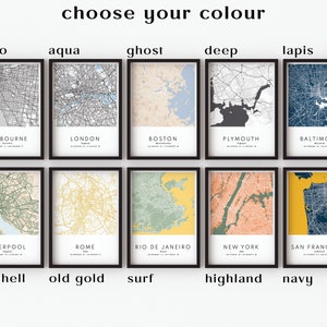 Personalised Map Wall Art, Custom Any Location Map, City Wall Art, City ...