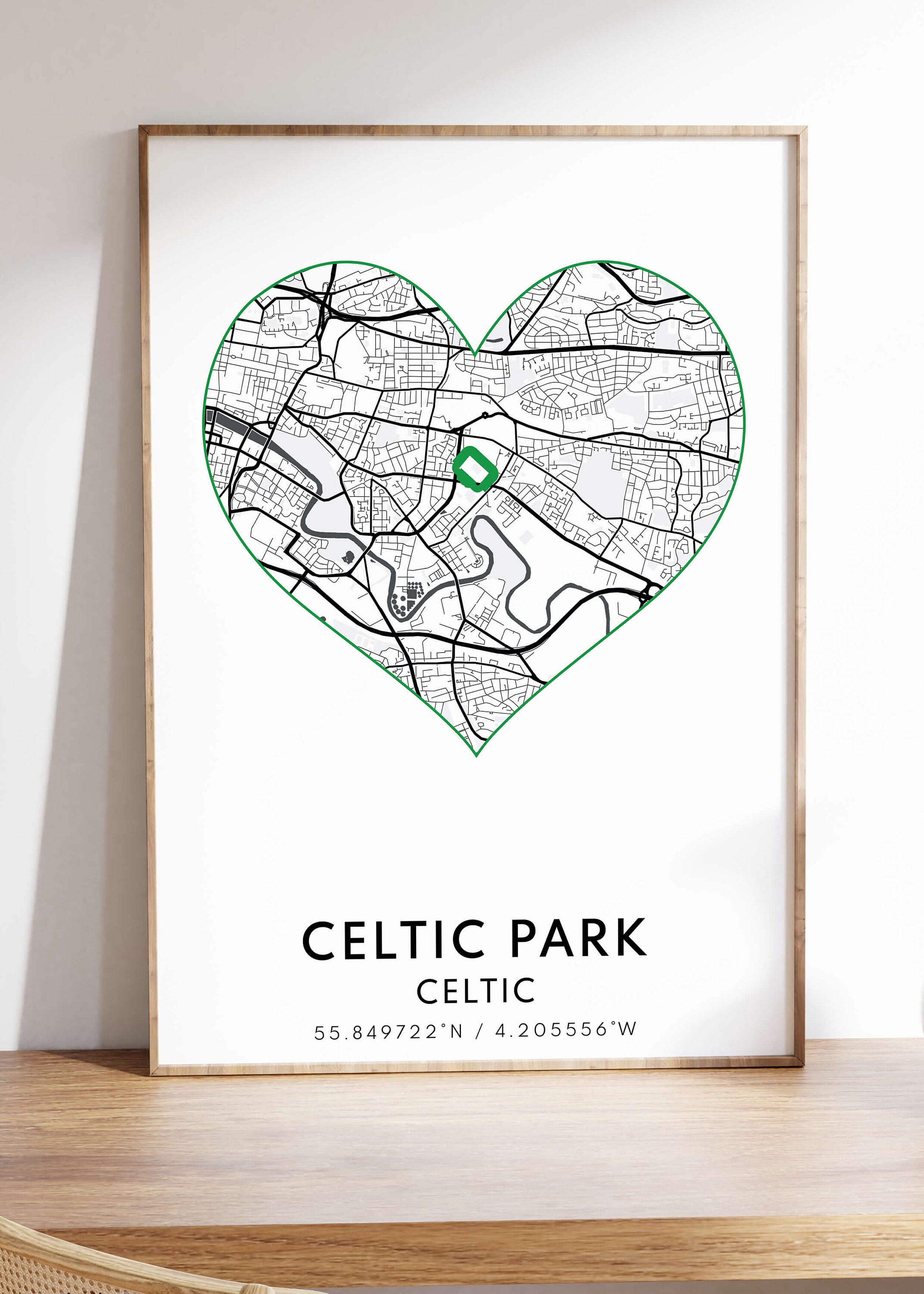Celtic Park Stadium Map Art Print: Football Club Gift - Etsy