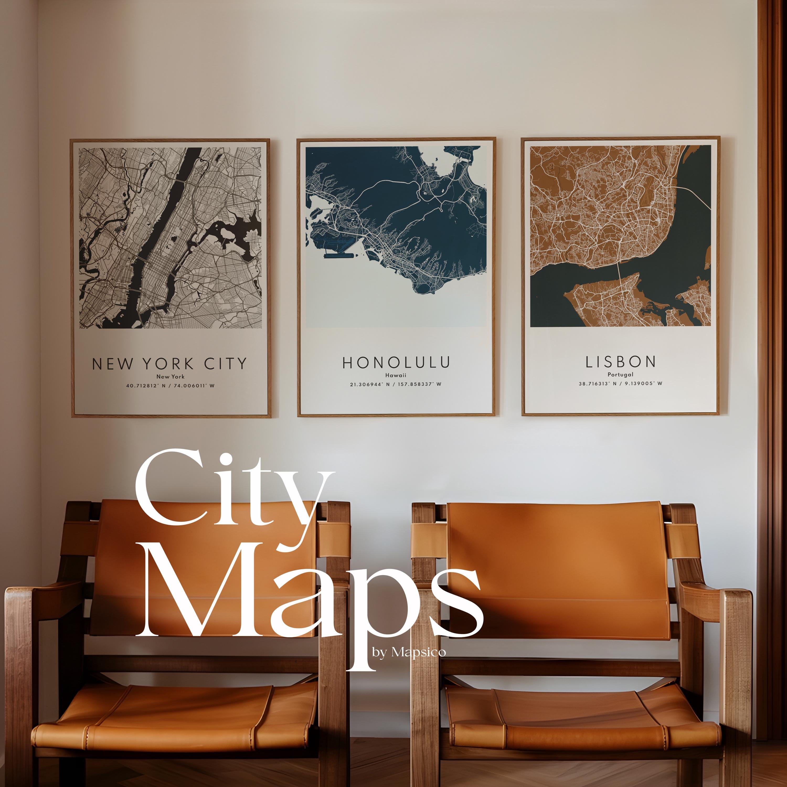 Custom Map Prints Any Location With 3 for 2 Offer - City Print City Map ...