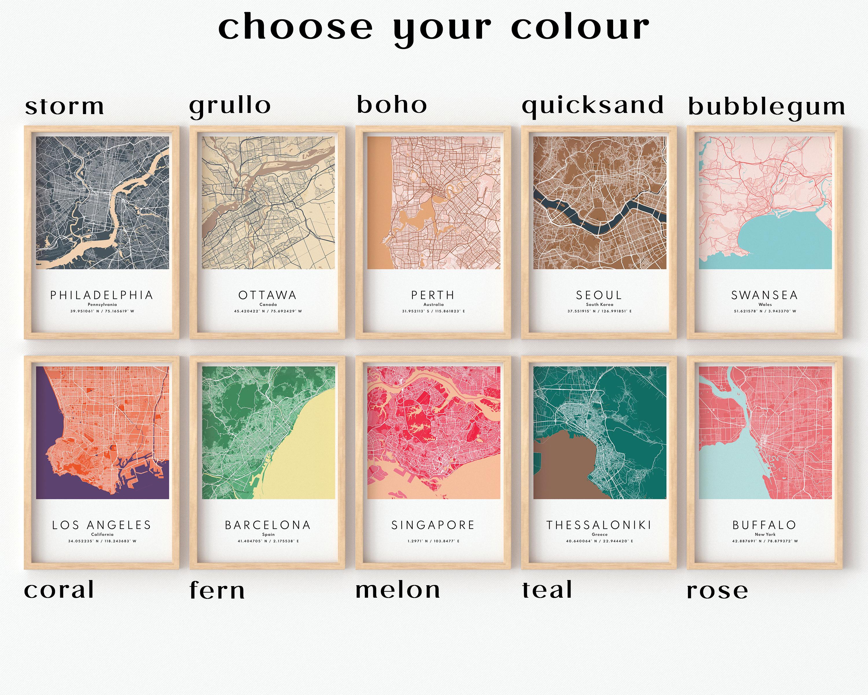 Custom Map Prints Any Location With 3 for 2 Offer - City Print City Map ...
