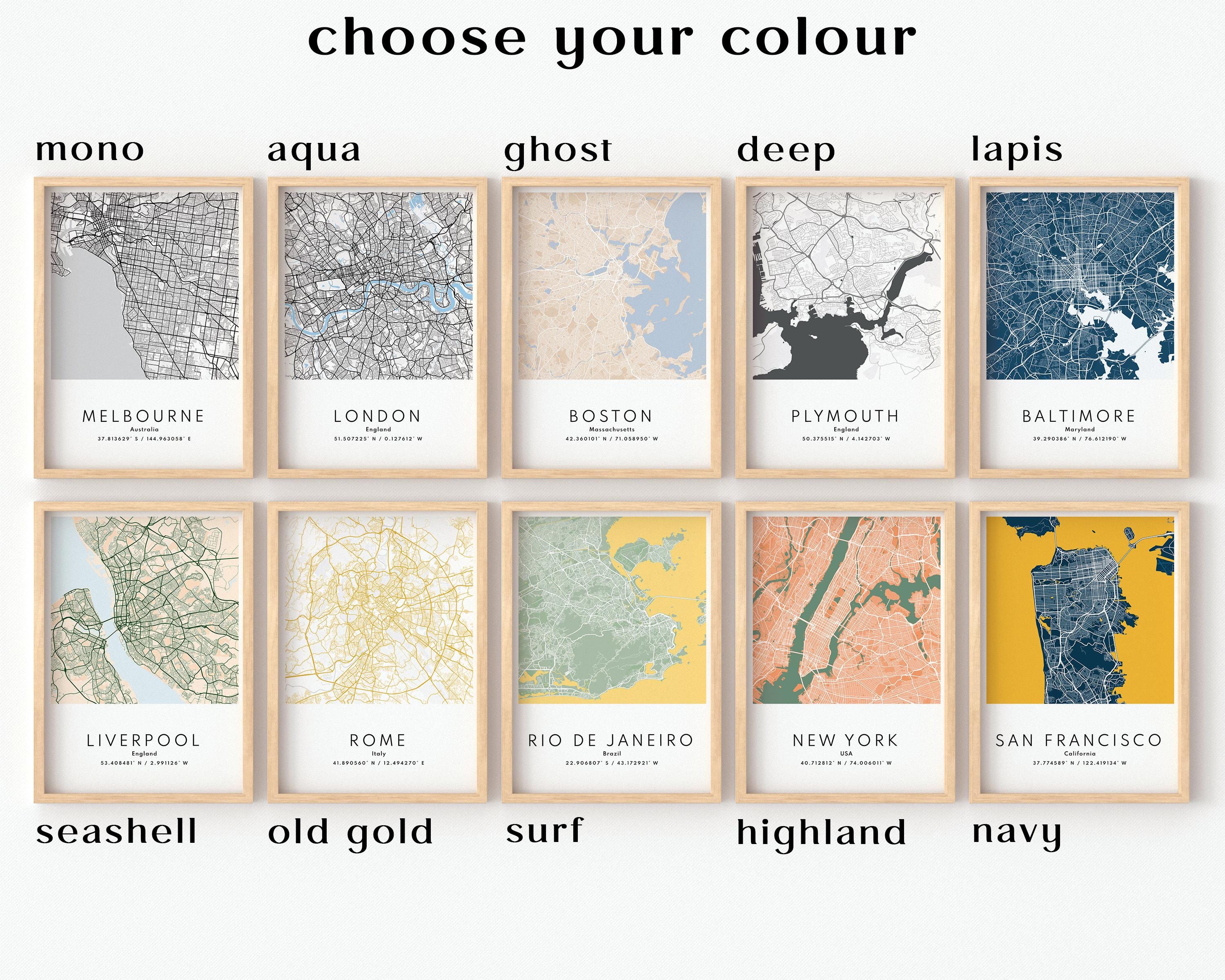 Custom Map Prints Any Location With 3 for 2 Offer - City Print City Map ...