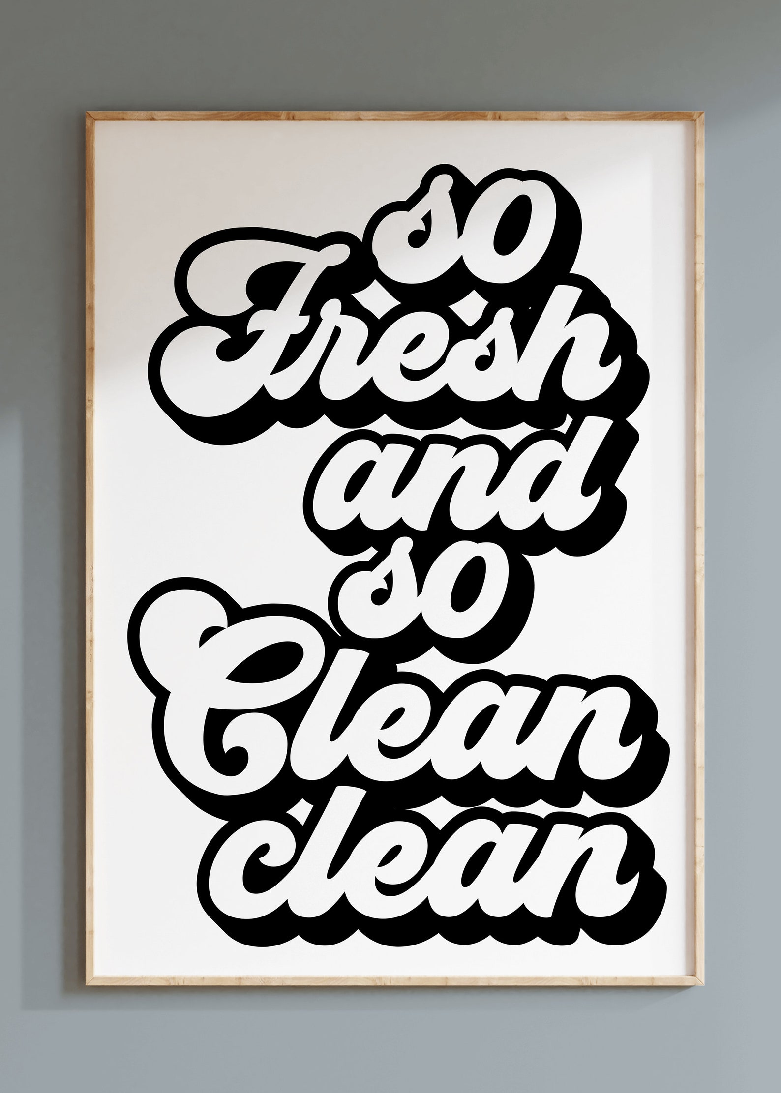 So Fresh and so Clean Retro Print: Bathroom Wall Art (digital Download ...