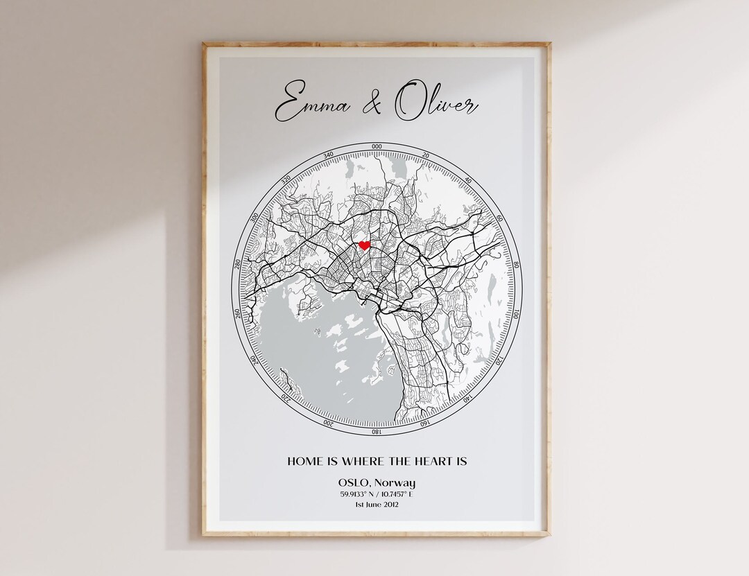 First Home Map Where It All Began Personalised Home Map - Etsy