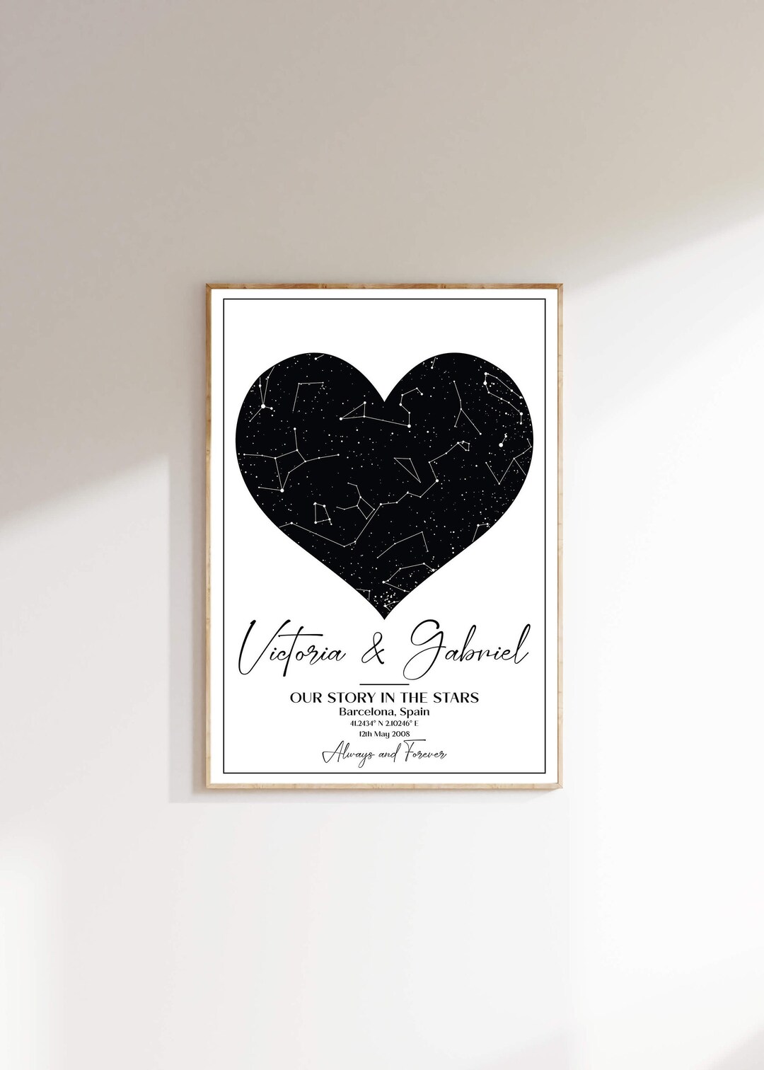 Custom Star Map Print, Personalised Star Map Gift, Gift for Him, Gift ...