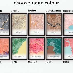 Digital Custom Map Prints, Any Location, Digital City Map, Printable ...
