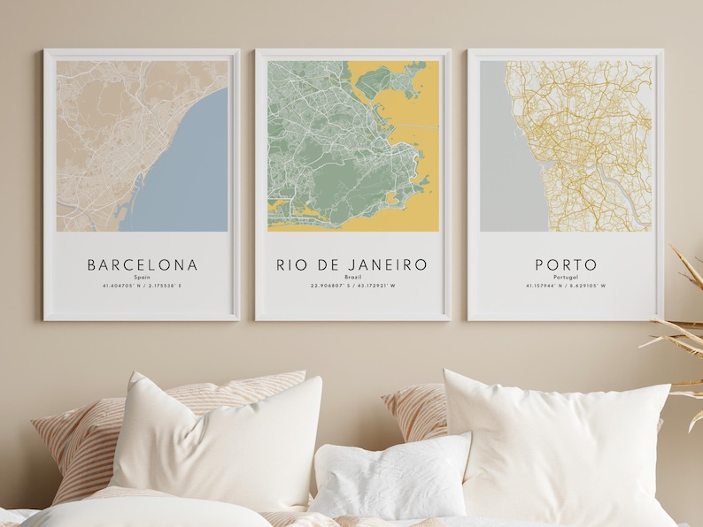 Personalised Map Wall Art, Custom Any Location Map, City Wall Art, City ...