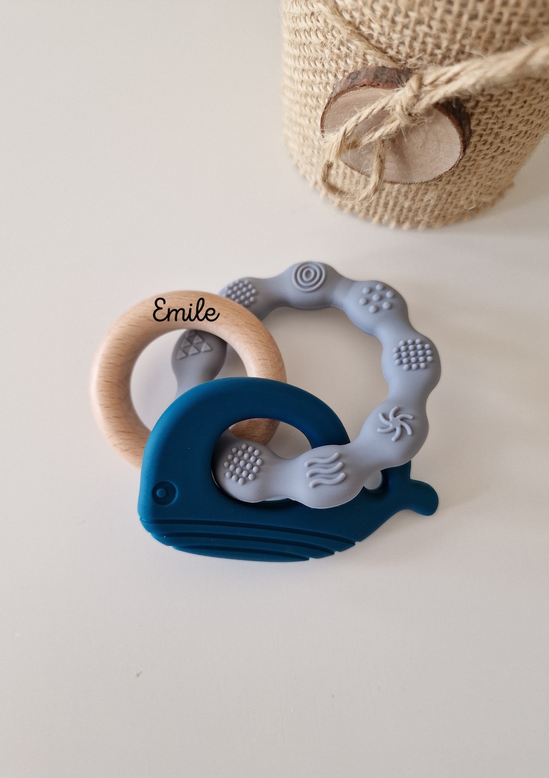Personalized Teething Ring / Rattle for Child - Etsy New Zealand