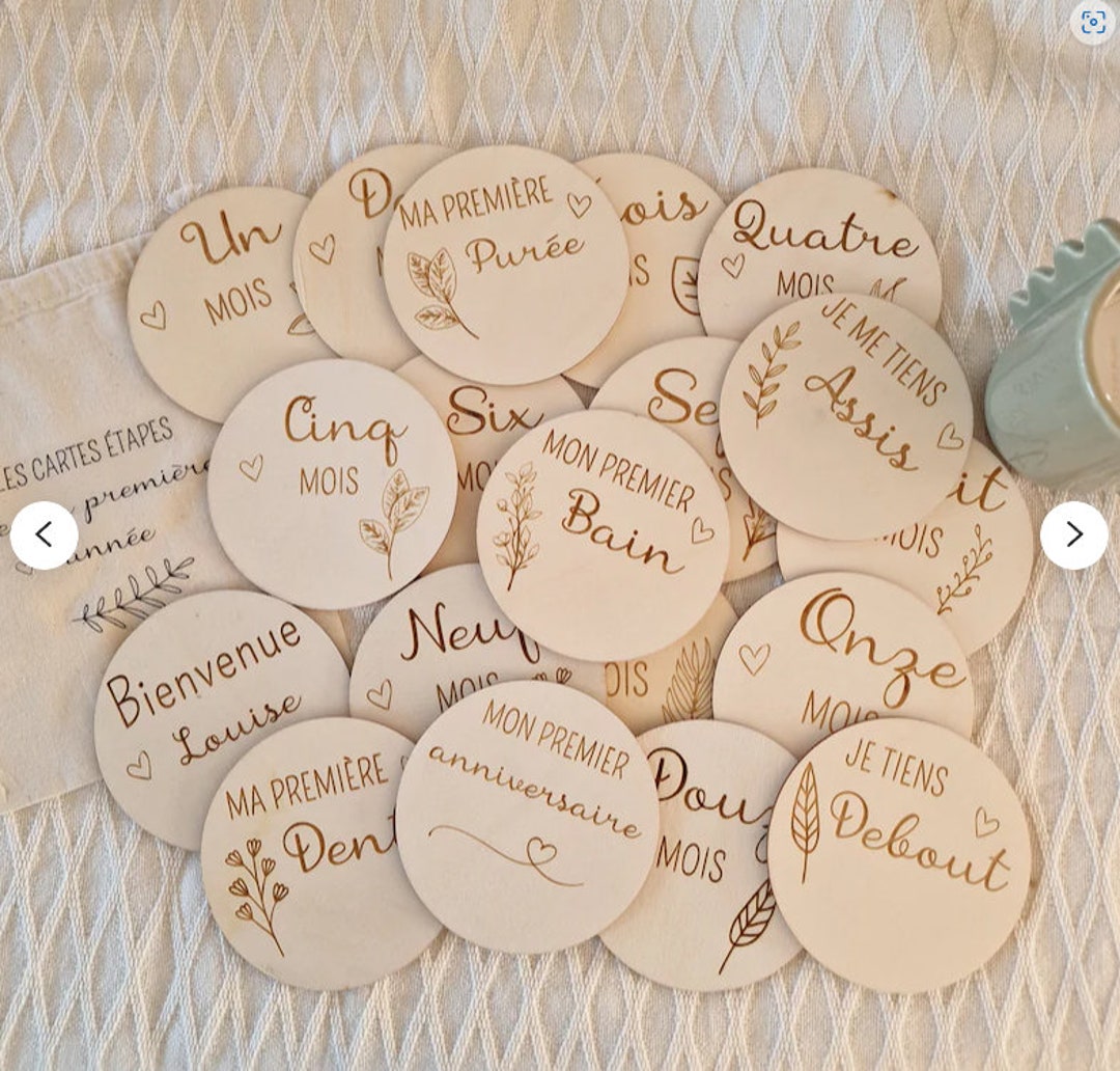 Personalized Round Baby Milestone Cards - Pregnancy and Birth Gifts - Etsy