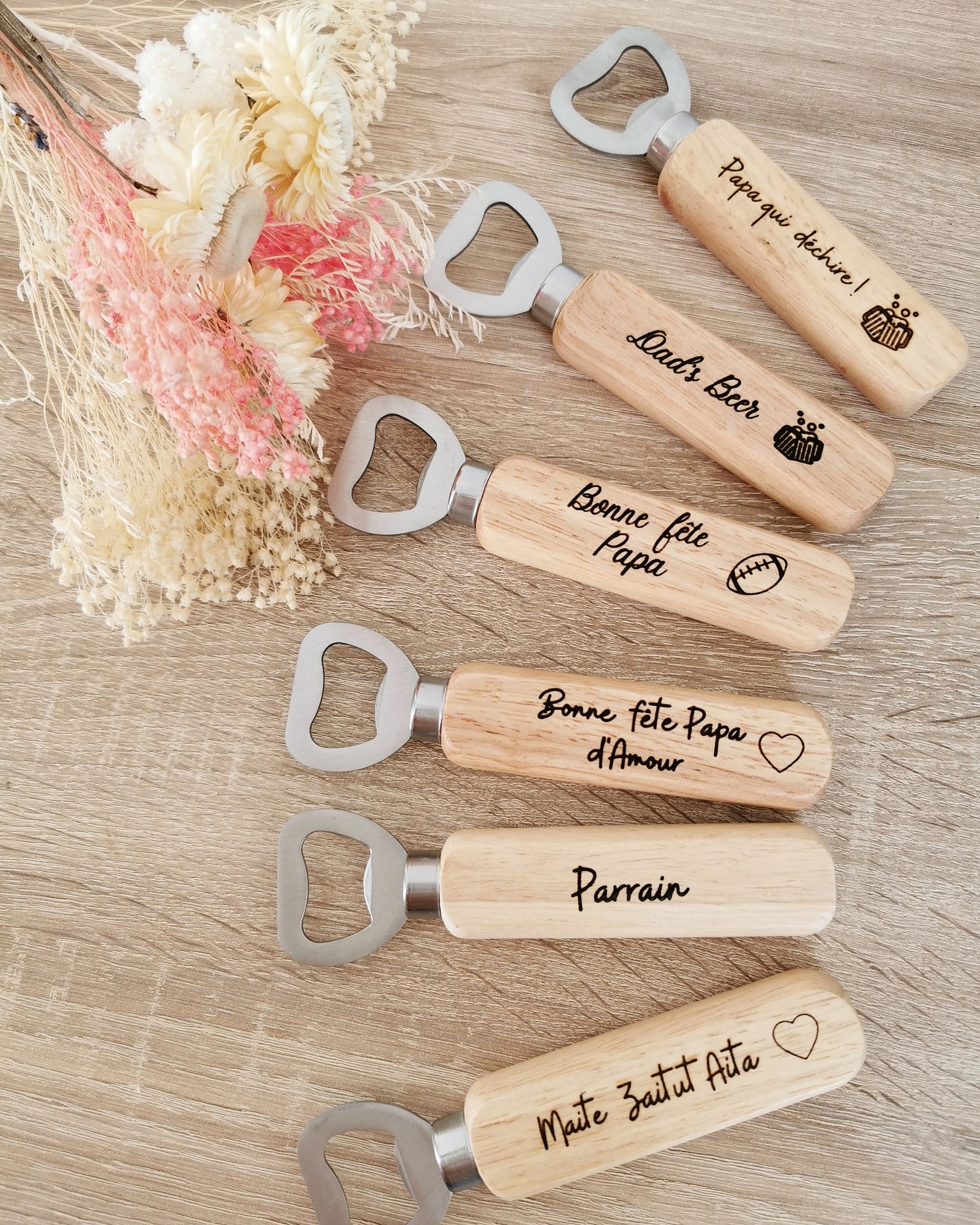 Décapsuleur en bois personnalisé / Cadeau personnalisé - Etsy France