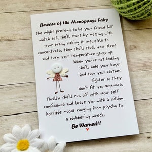 Menopause Fairy Card, Funny Menopausal Card - Etsy