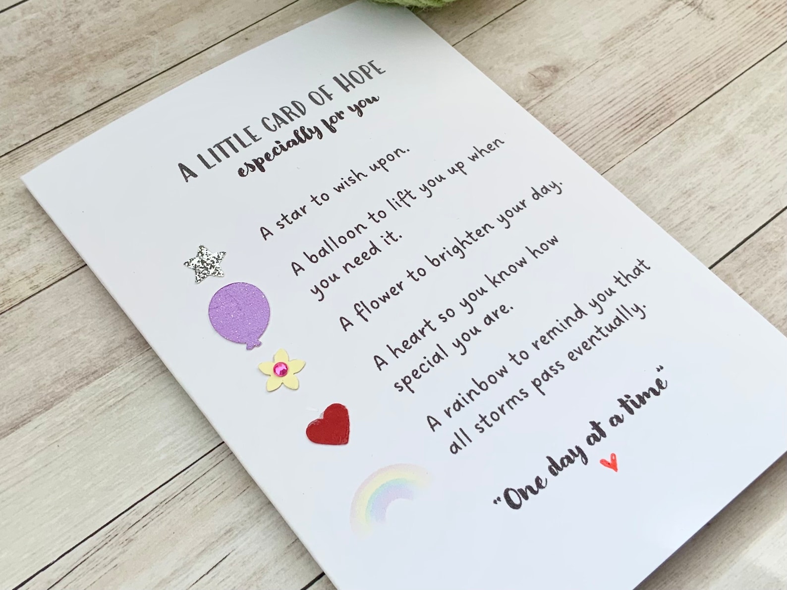 A Little Card of Hope, Positivity, Encouragement Card, - Etsy